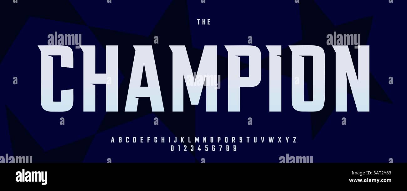 Bold Sporty Font with Sharp Edges and Strong Style, Perfect for Sports ...