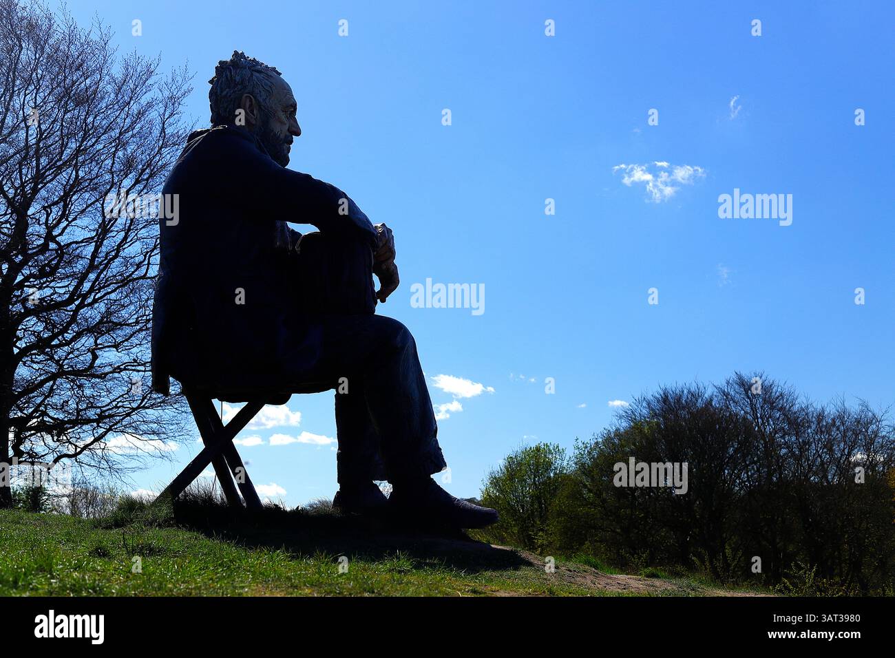 The Seated Figure at Yorkshire Sculpture Park. Created by Sean Henry ...