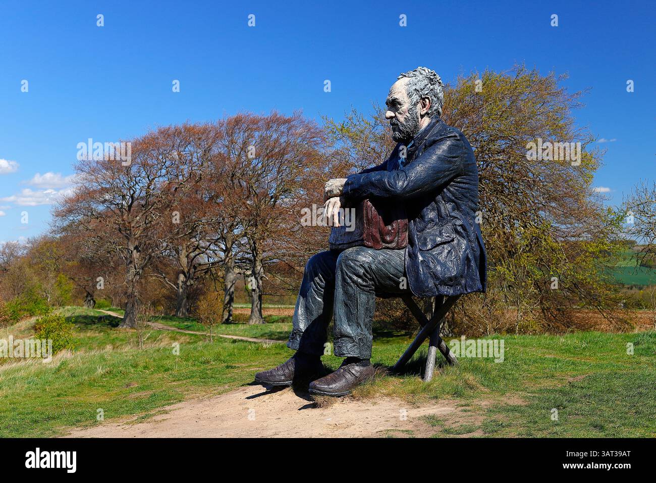 The Seated Figure at Yorkshire Sculpture Park. Created by Sean Henry ...