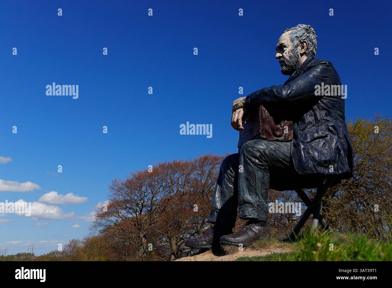 The Seated Figure at Yorkshire Sculpture Park. Created by Sean Henry ...