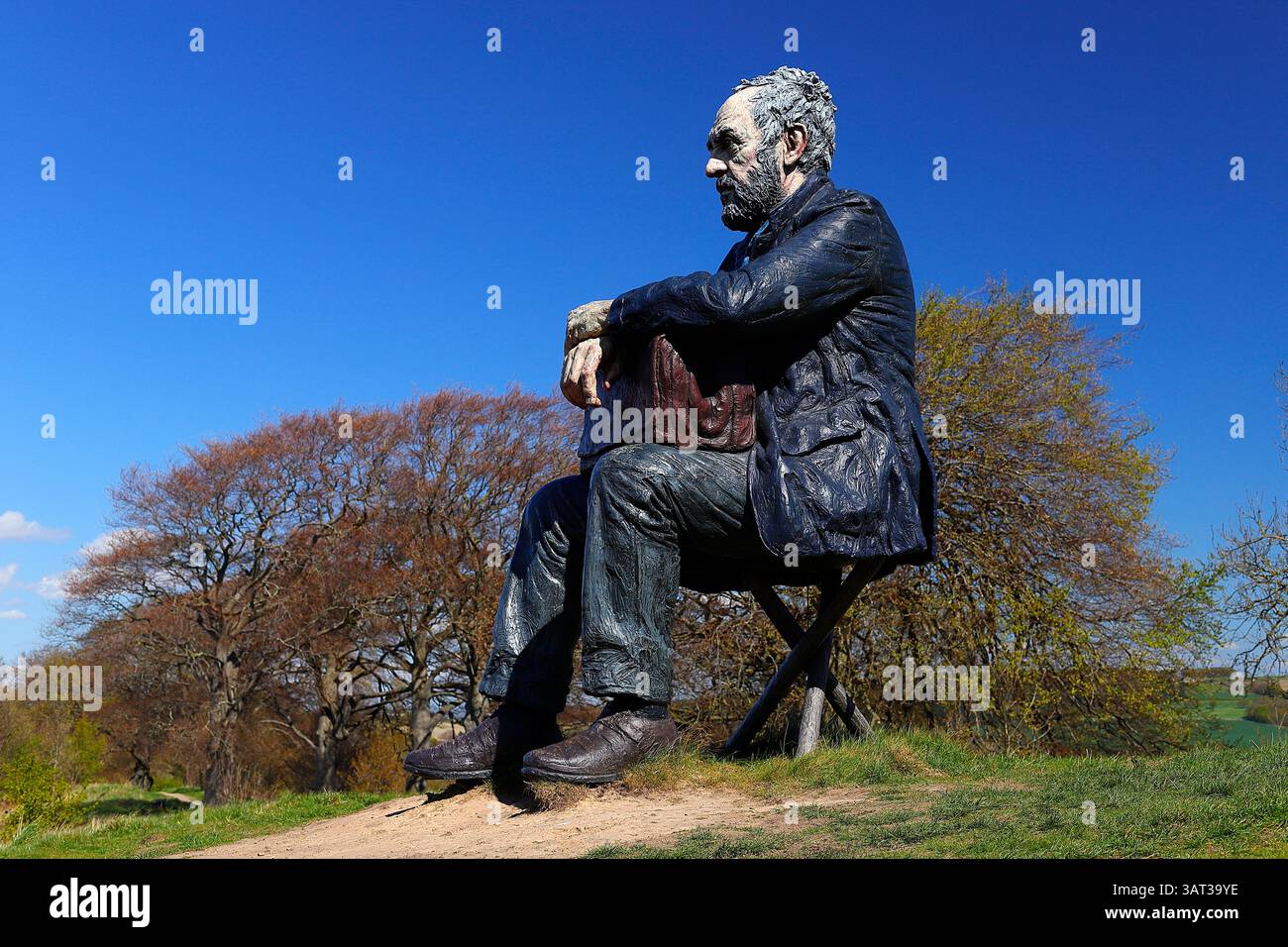 The Seated Figure at Yorkshire Sculpture Park. Created by Sean Henry ...