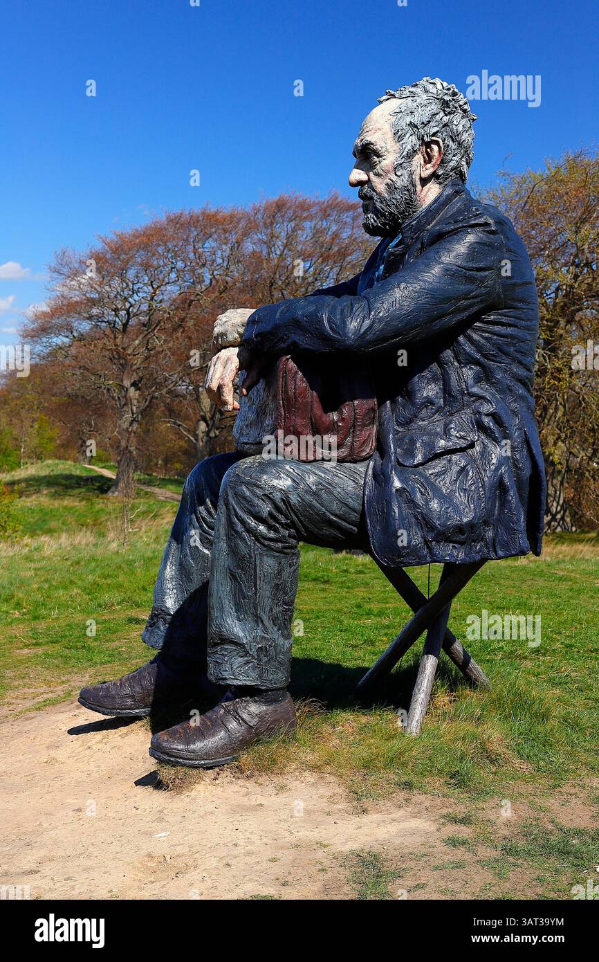 The Seated Figure at Yorkshire Sculpture Park. Created by Sean Henry ...