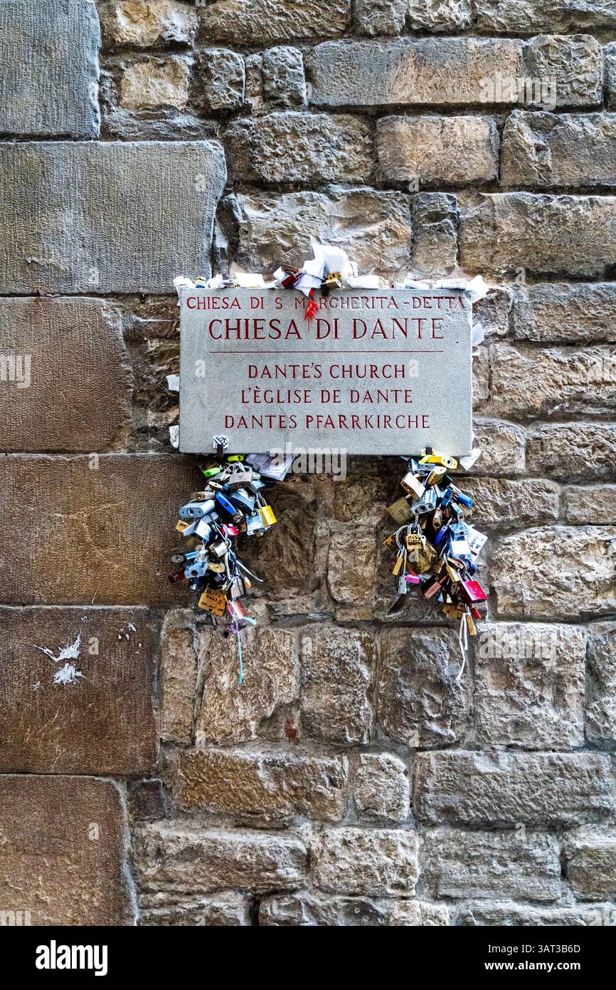 Plaque of Dante’s Church (Chiesa di Santa Margherita dei Cerchi ...