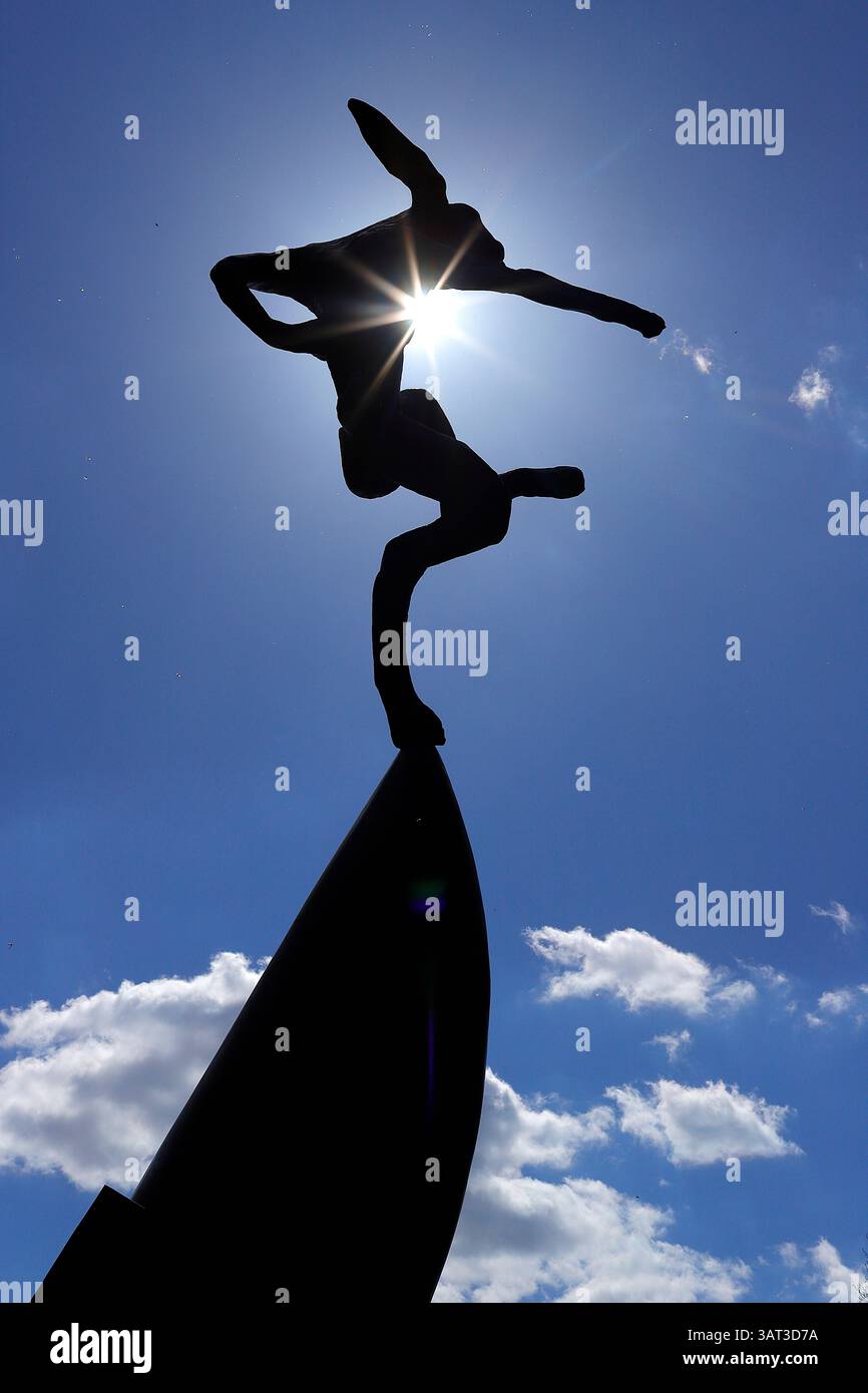 Large Nijinski On Anvil Point sculpture by Barry Flanagan at Yorkshire ...