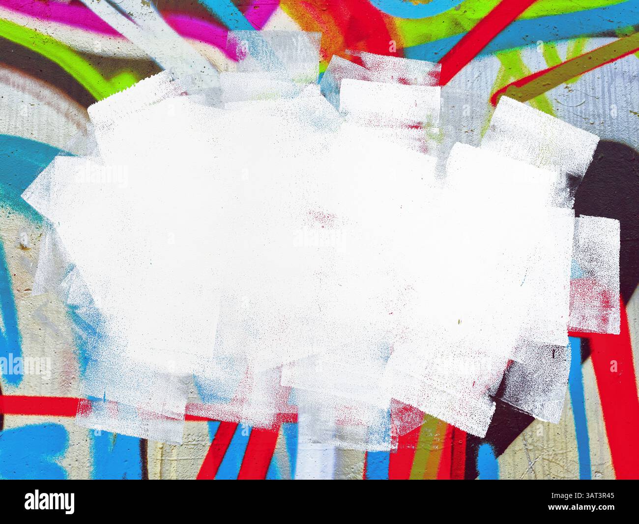 Vibrant Graffiti Art with White Overlay Illustrating Urban 80s ...