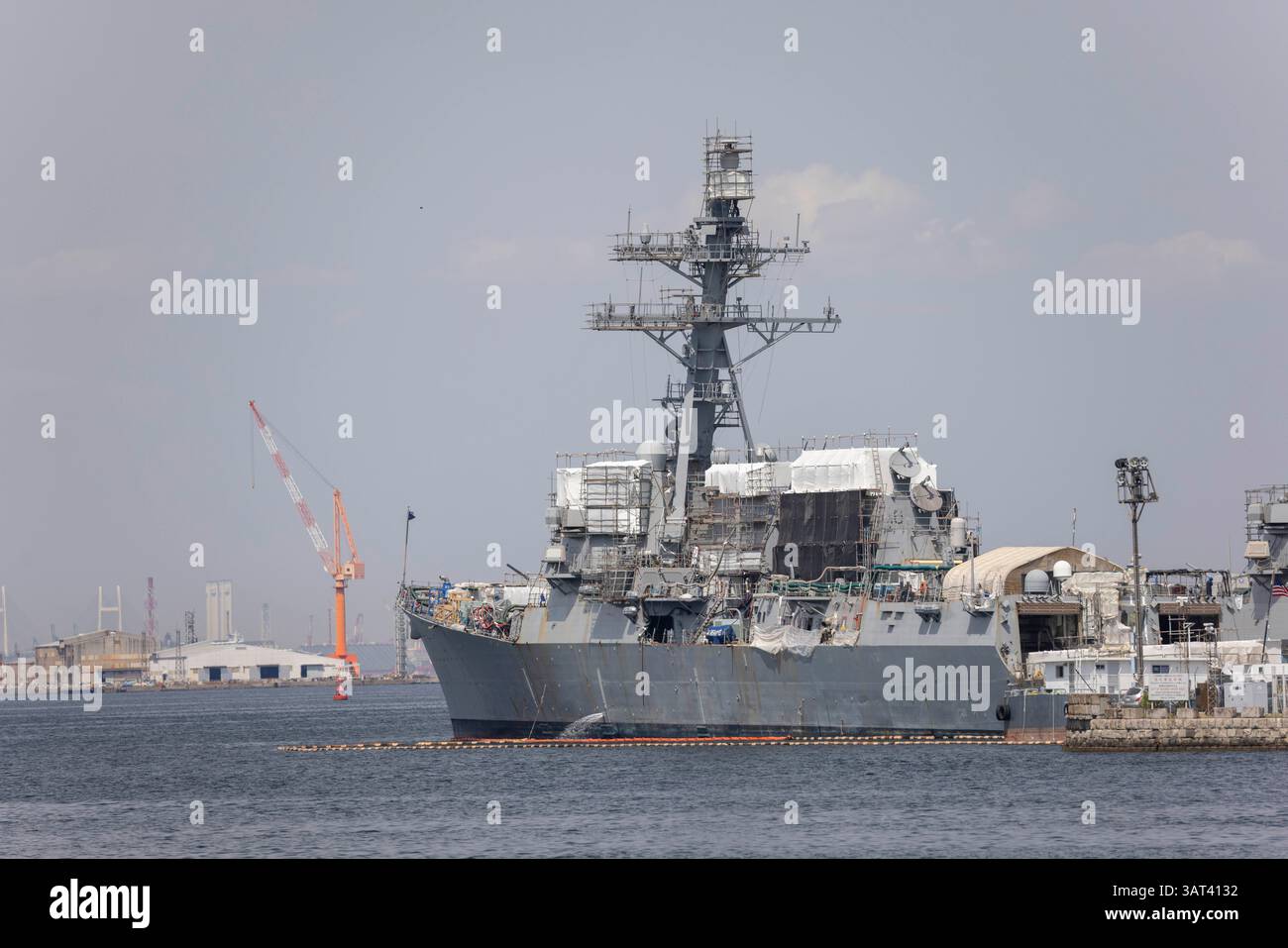 Ships of the US Navy seen at the Naval Base. The naval base is a major ...