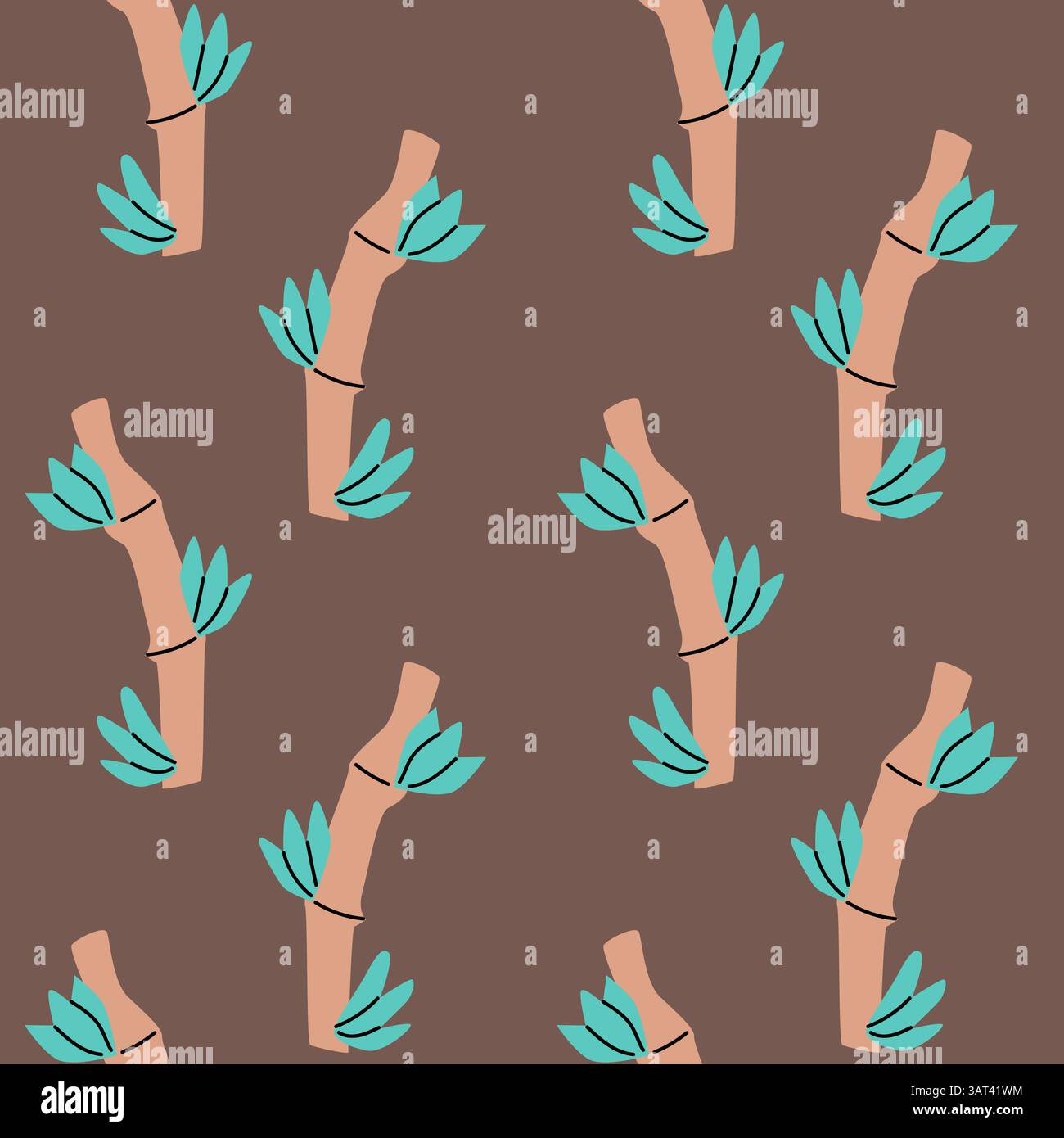 Seamless bamboo pattern for nature inspired design Stock Vector Image ...