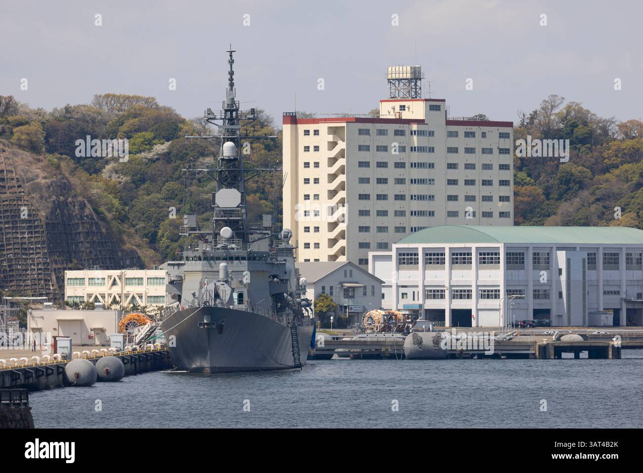 April 8, 2025, Yokosuka, Kanagawa, Japan: Japanese war ship seen inside ...