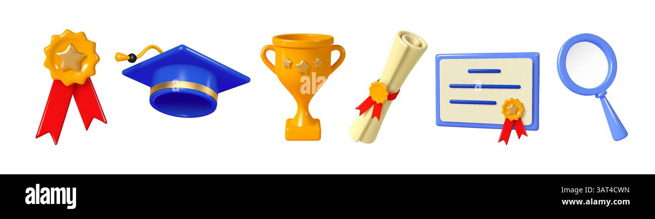 Awards, graduation icon vector set Stock Vector Image & Art - Alamy