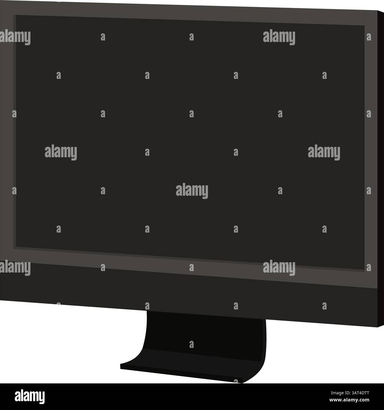 lcd pc monitor vector illustration.Desktop monitor isolated on white ...