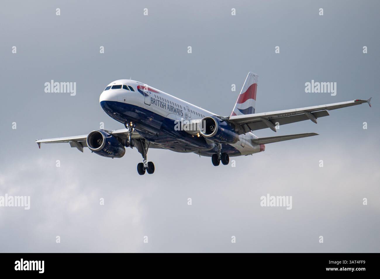 Colnbrook, UK. 18th April, 2025. A British Airways flight coming into ...