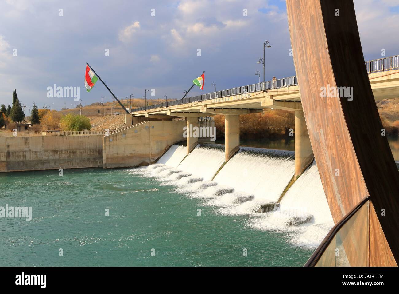 a tourist resort at the Great Zab River in Rubar, Kurdistan, Iraq Stock ...