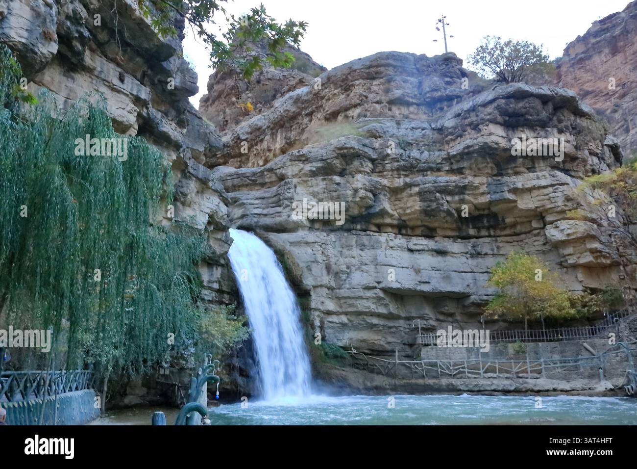the Gali Ali Bag waterfall in the Iraqi Kurdistan near Erbil Stock ...
