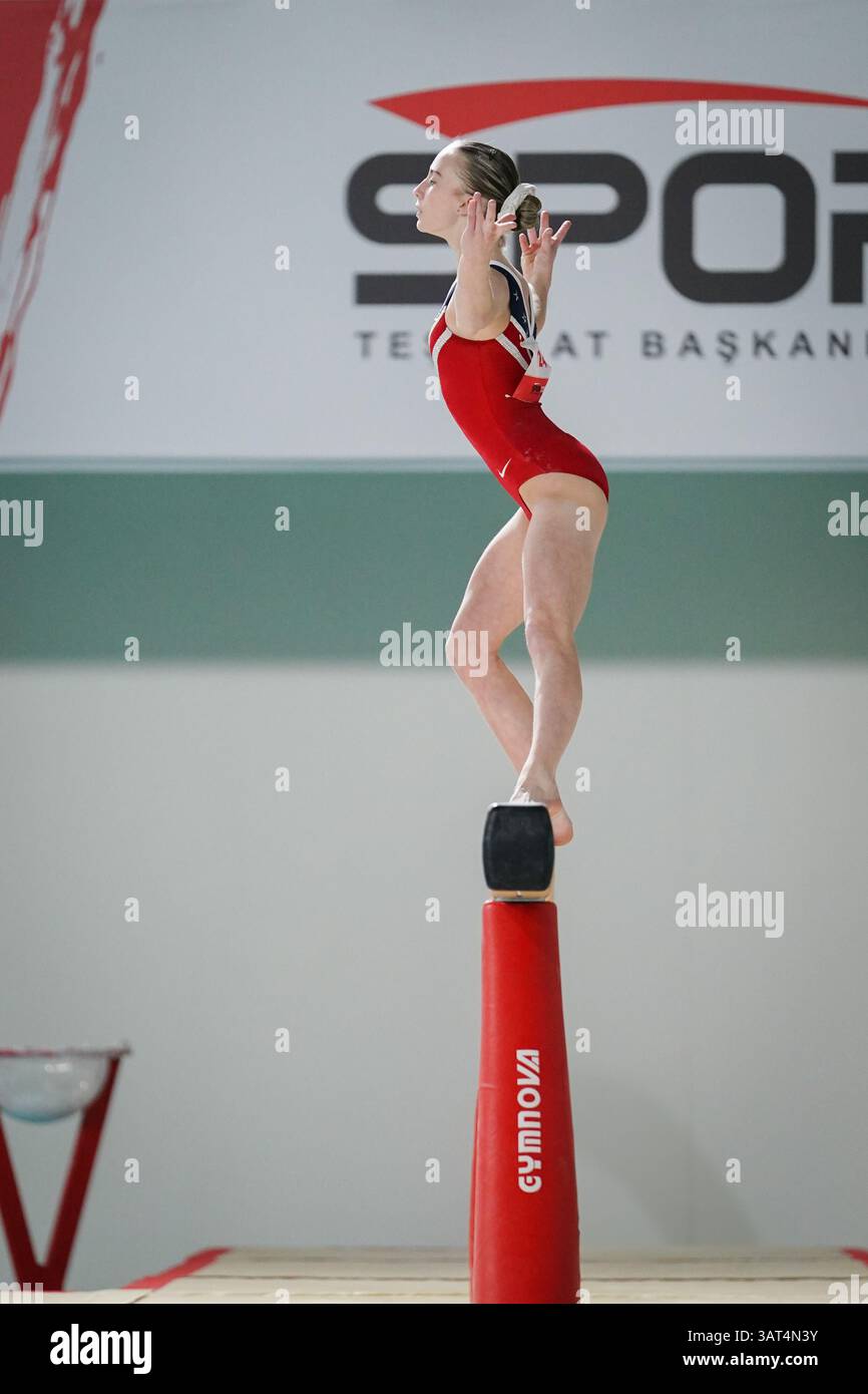 ANTALYA, TURKIYE - MARCH 23, 2025: Claire PEASE performing on the ...