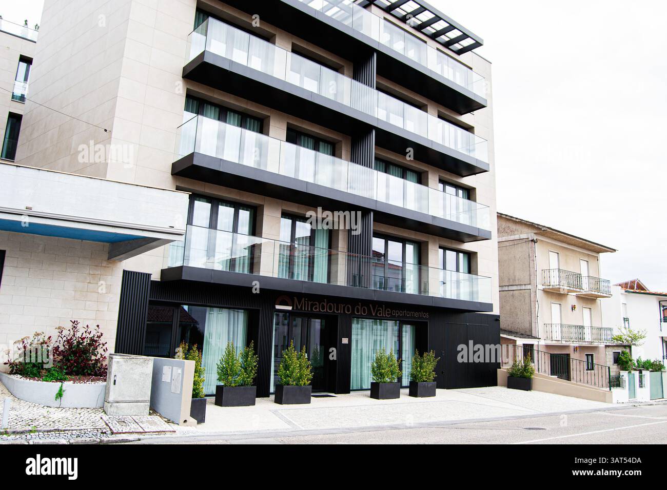 Fatima, Portugal - April 15, 2025: Contemporary apartment building ...