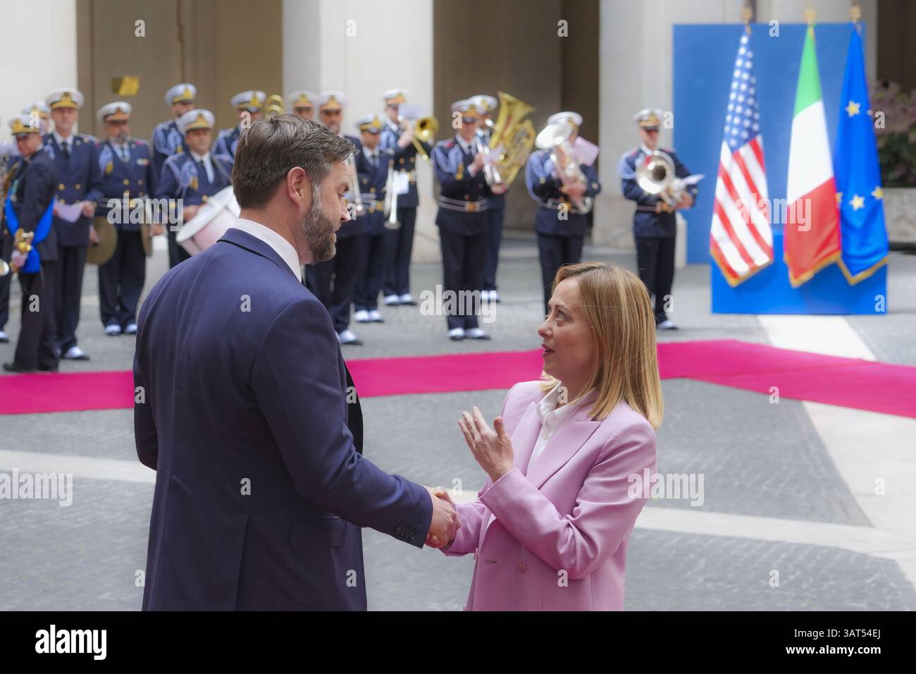 Rome, President Giorgia Meloni receives US Vice President JD Vance at ...
