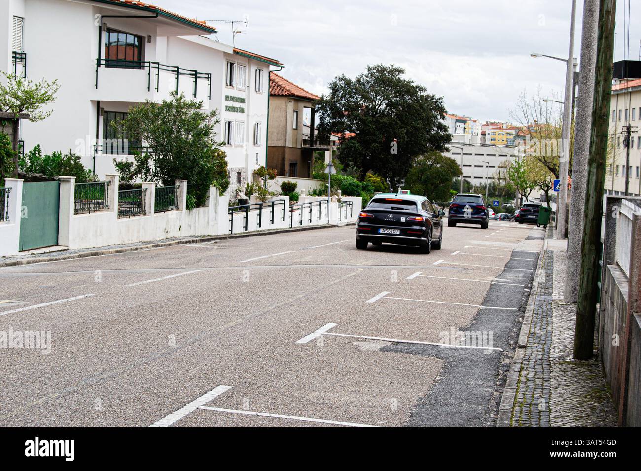 Fatima, Portugal - April 15, 2025: Quiet residential street in Fatima ...
