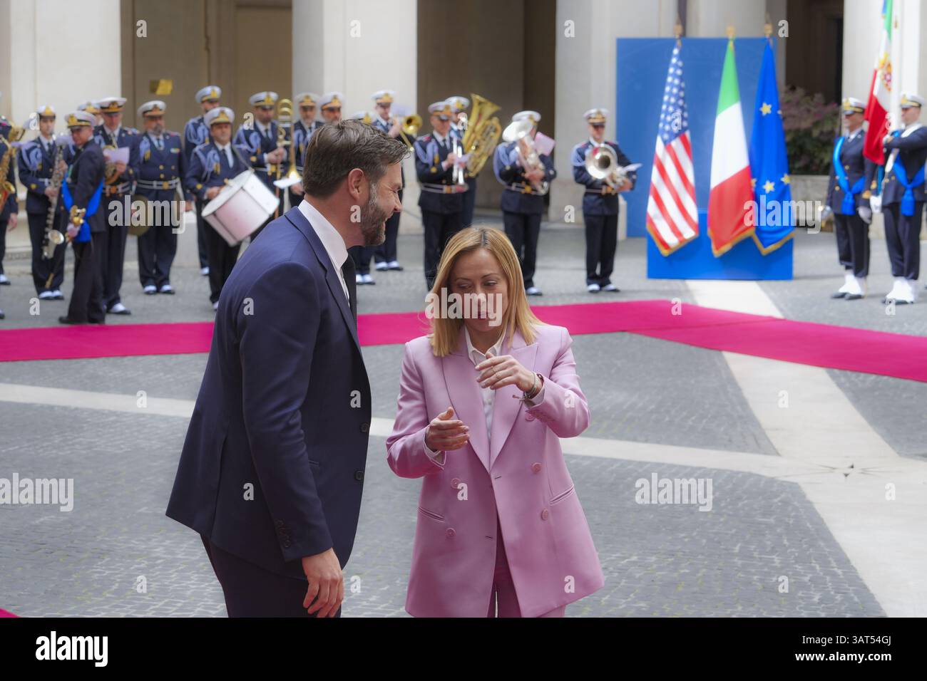 Rome, President Giorgia Meloni receives US Vice President JD Vance at ...