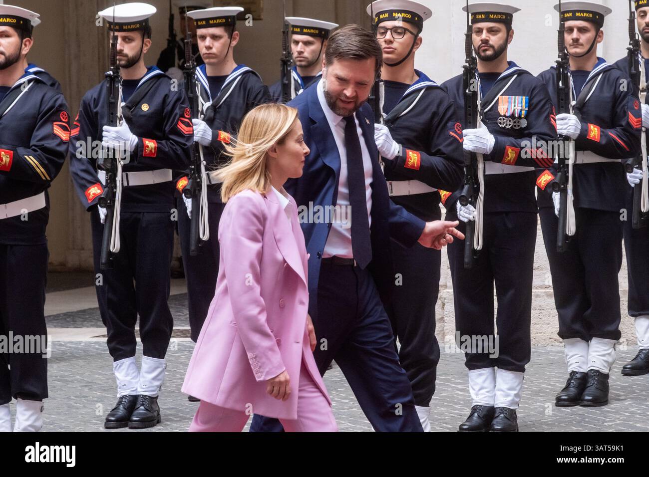 J d vance giorgia meloni hi-res stock photography and images - Alamy