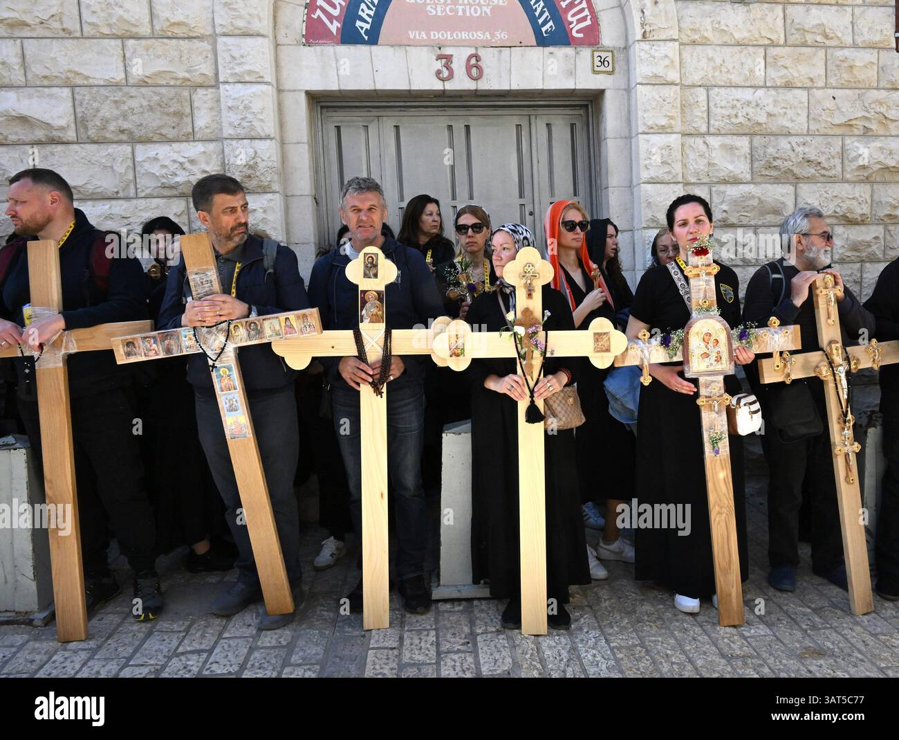 Old City Jerusalem, Israel. 18th Apr, 2025. Orthodox Christians from ...