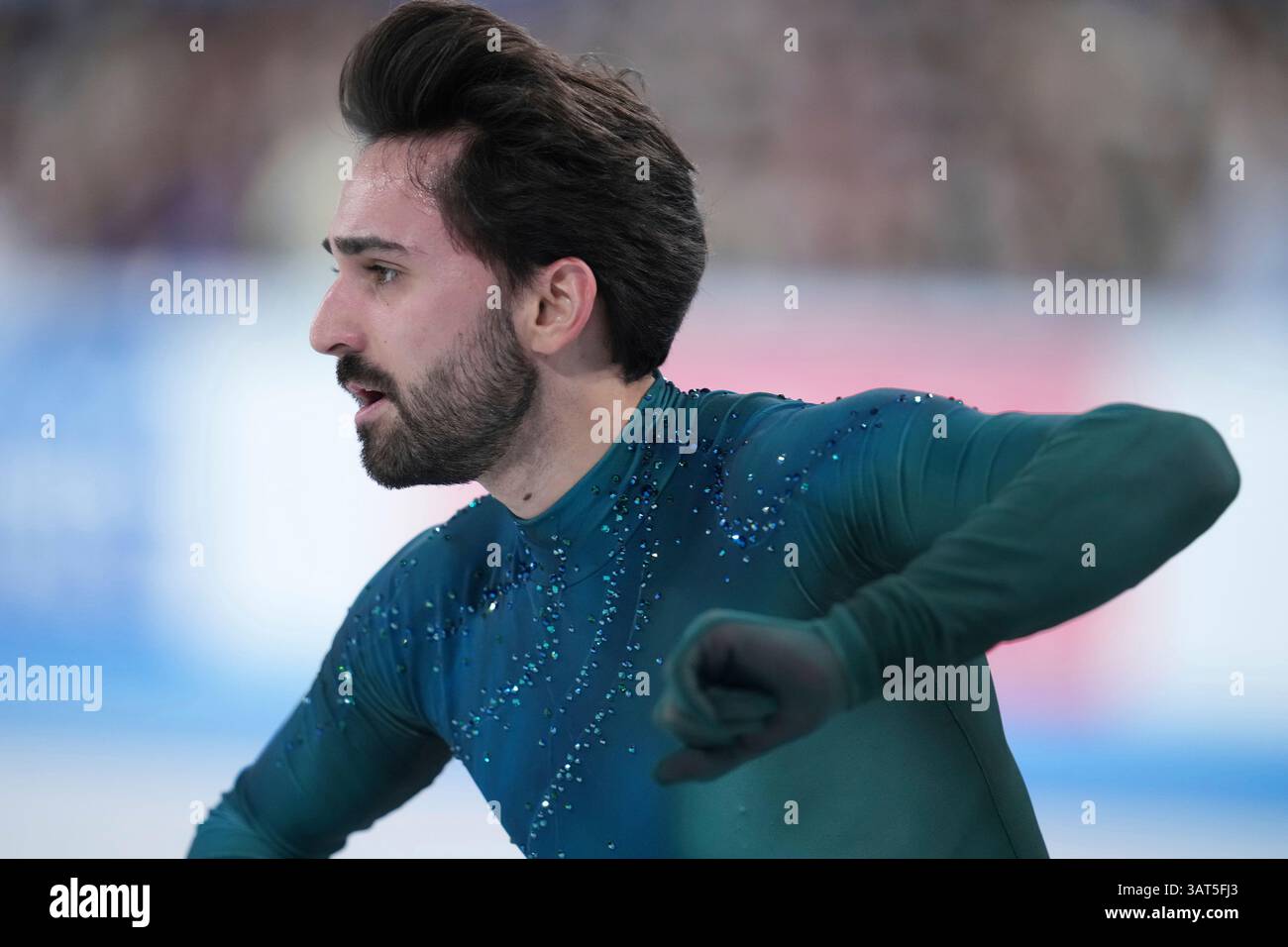 Kevin AYMOZ of France performs during Men free skating of the ISU ...