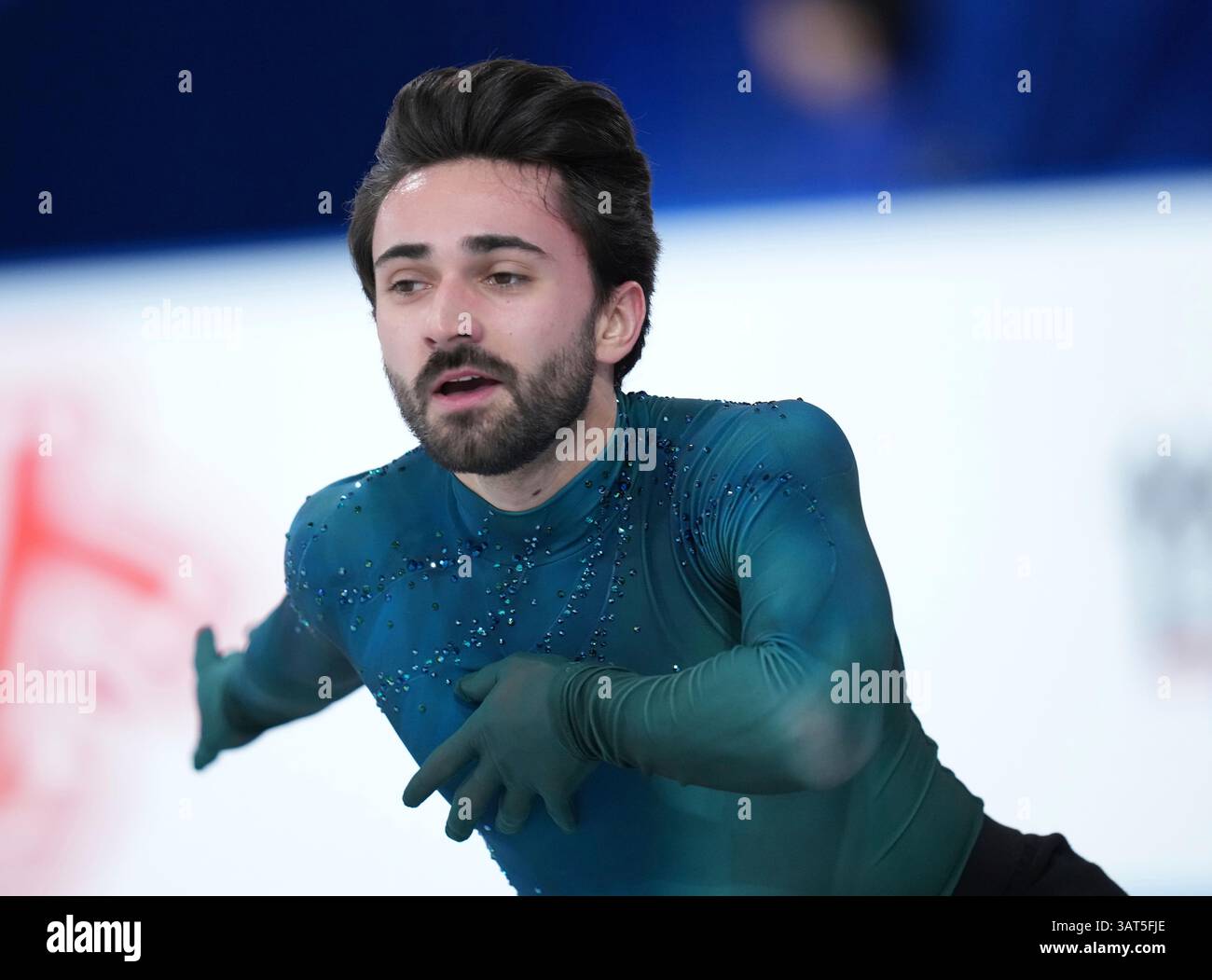 Kevin AYMOZ of France performs during Men free skating of the ISU ...