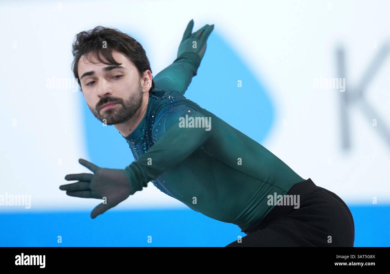 Kevin AYMOZ of France performs during Men free skating of the ISU ...