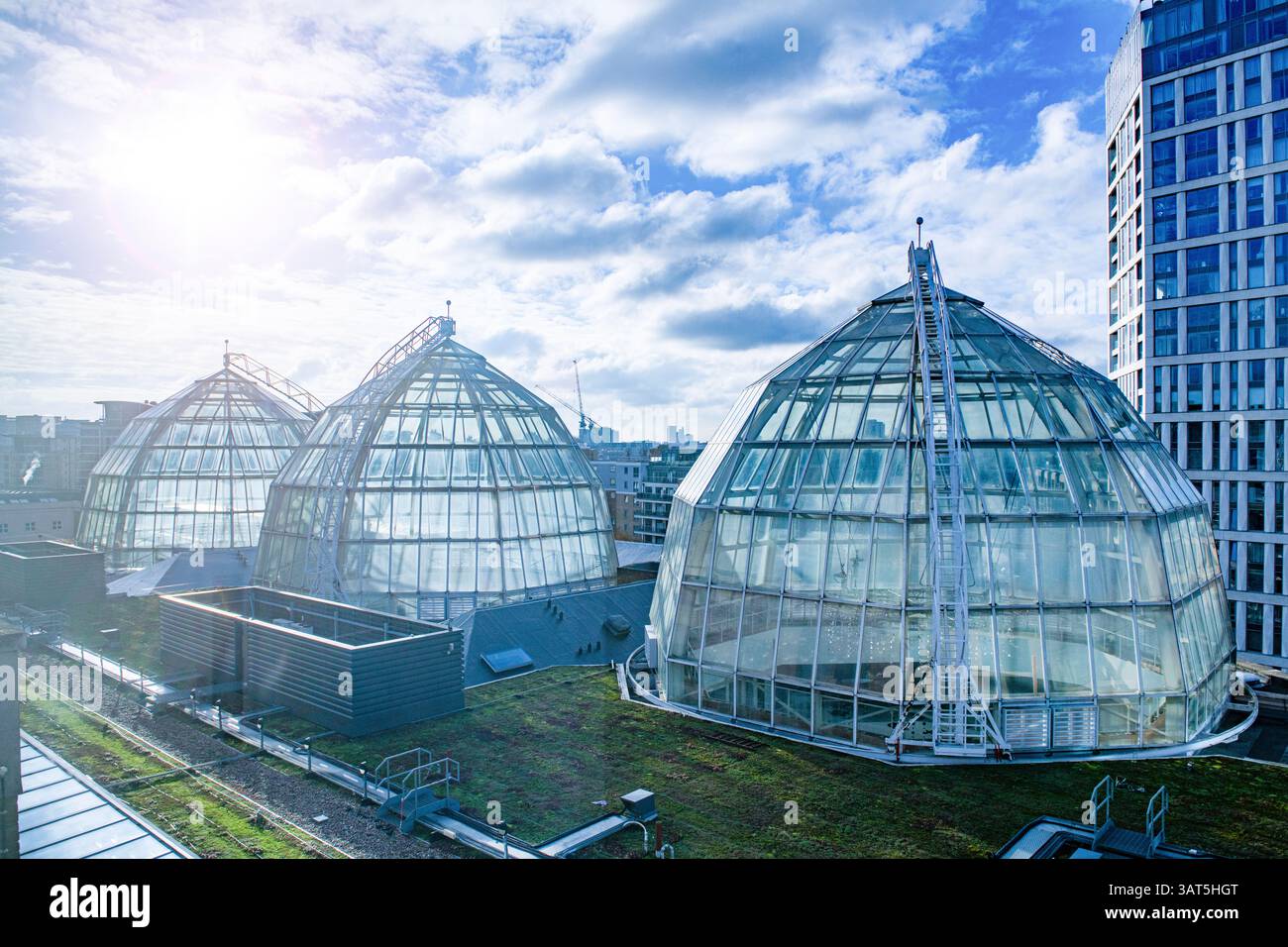 The famous glass domes of Chelsea Design Centre, London Stock Photo - Alamy