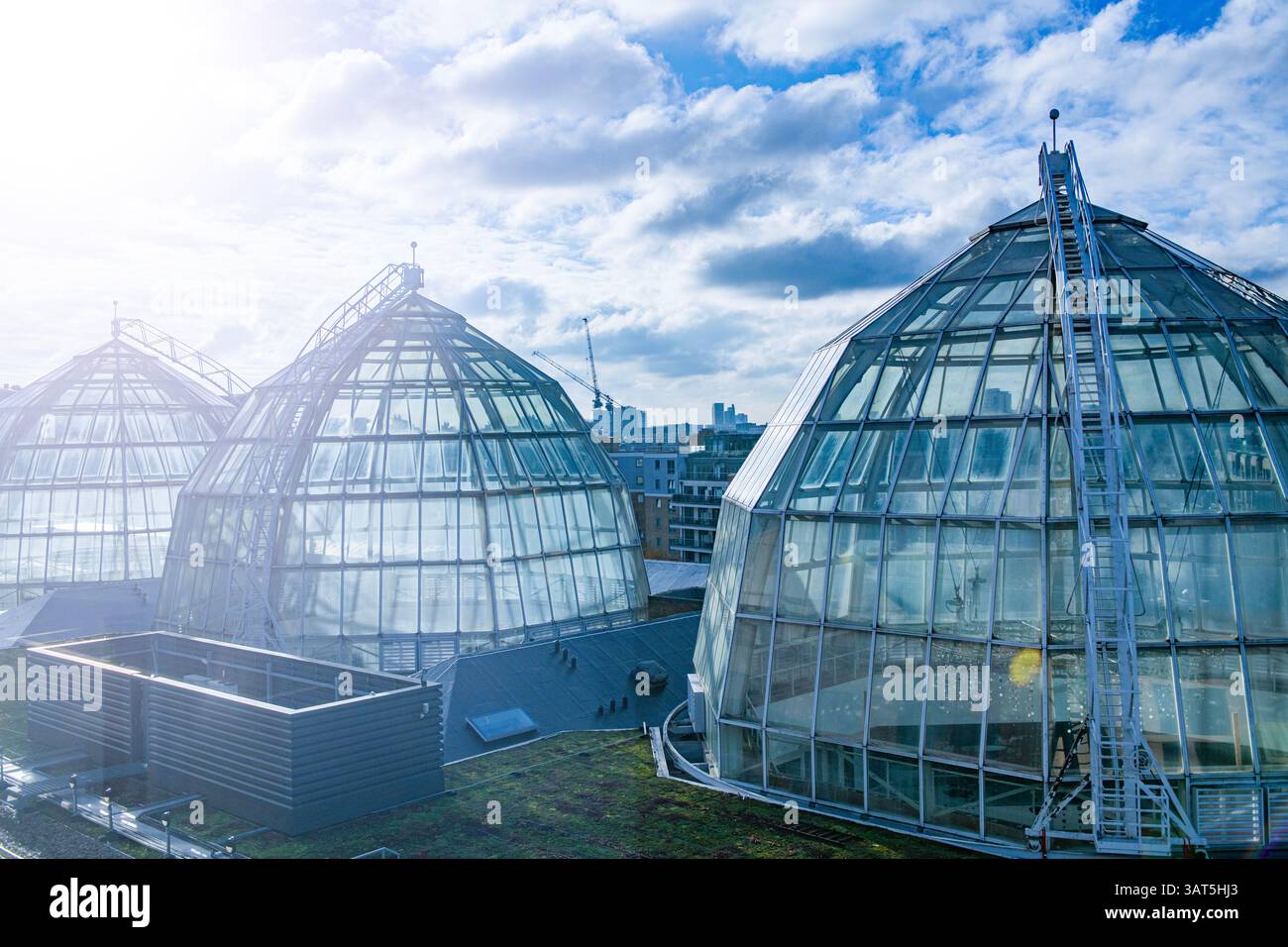 The famous glass domes of Chelsea Design Centre, London Stock Photo - Alamy