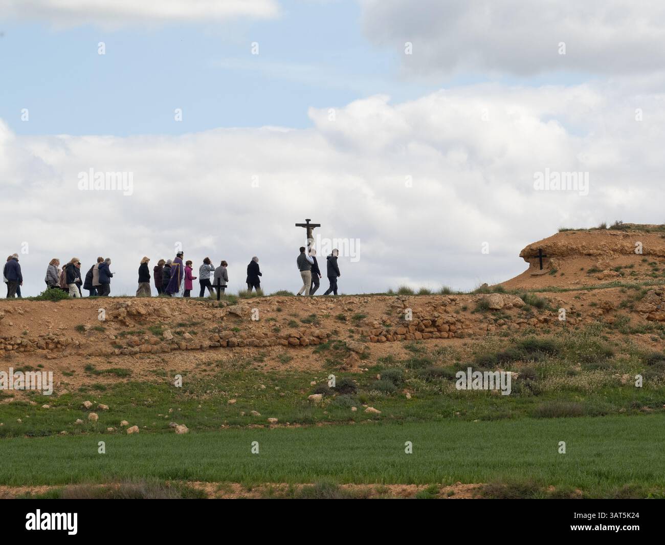 Cetina, Spain. 18th April, 2025. Stations of the Cross procession ...
