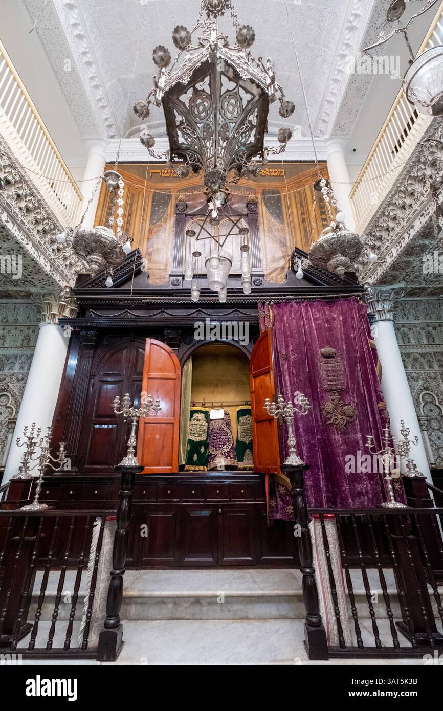 The beautiful, restored Moshe Nahon Synagogue in the historic Jewish ...