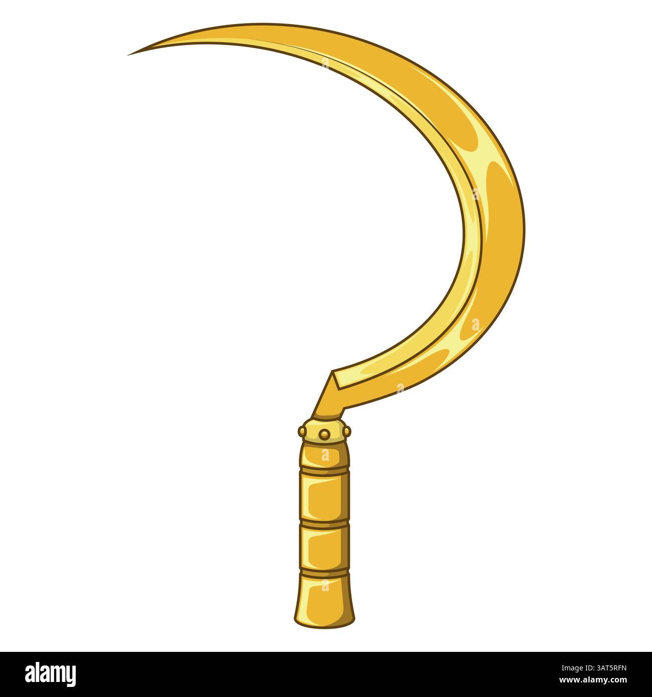 Wheat harvesting tool, sickle for agricultural work Stock Vector Image ...