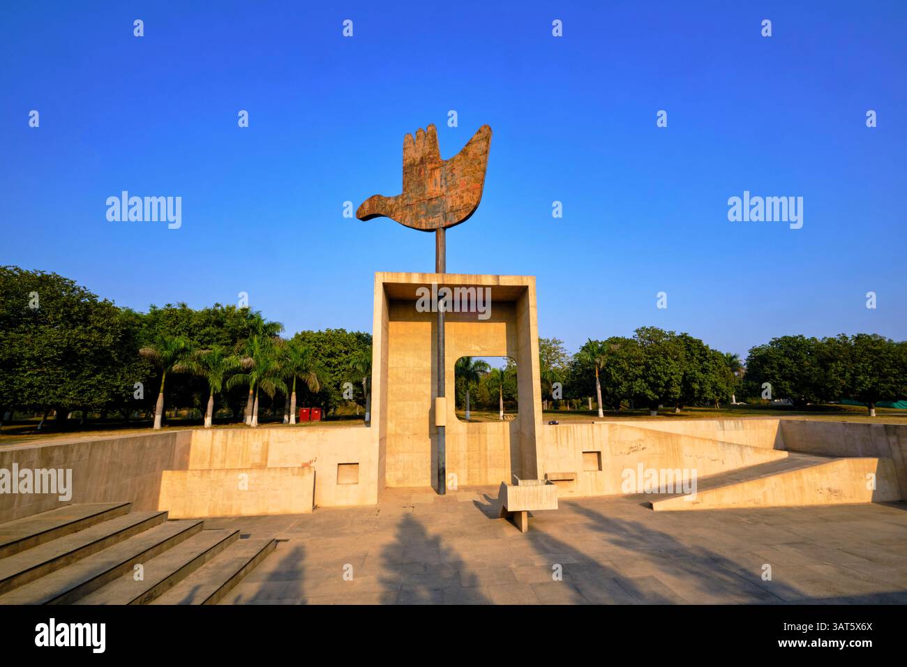 India, Punjab and Haryana, Chandigarh, the Open Hand by Le Corbusier ...