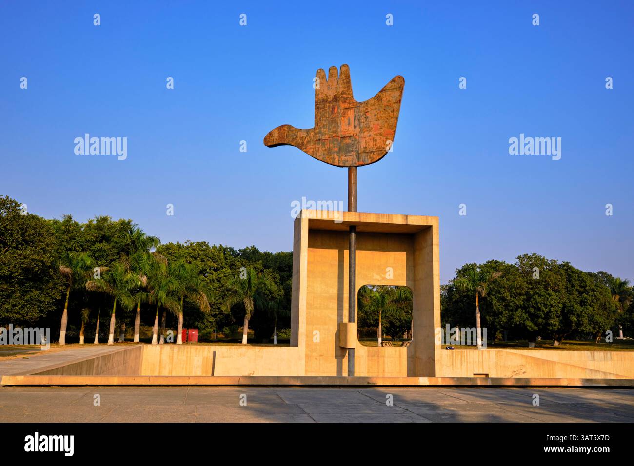 India, Punjab and Haryana, Chandigarh, the Open Hand by Le Corbusier ...