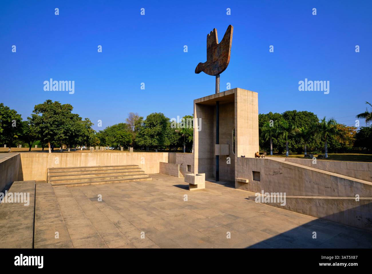 India, Punjab and Haryana, Chandigarh, the Open Hand by Le Corbusier ...