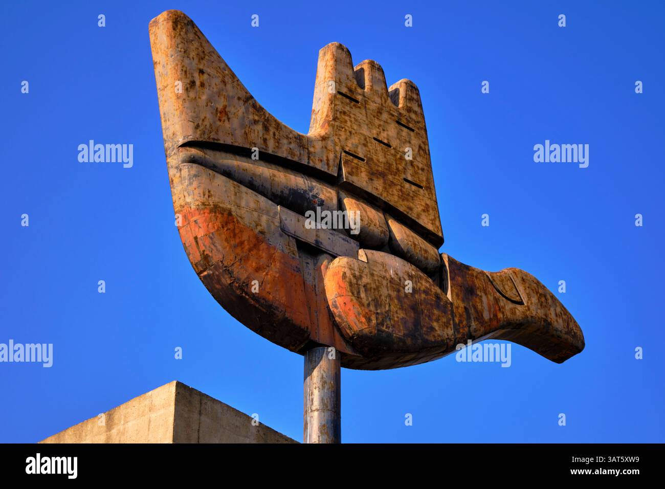 India, Punjab and Haryana, Chandigarh, the Open Hand by Le Corbusier ...