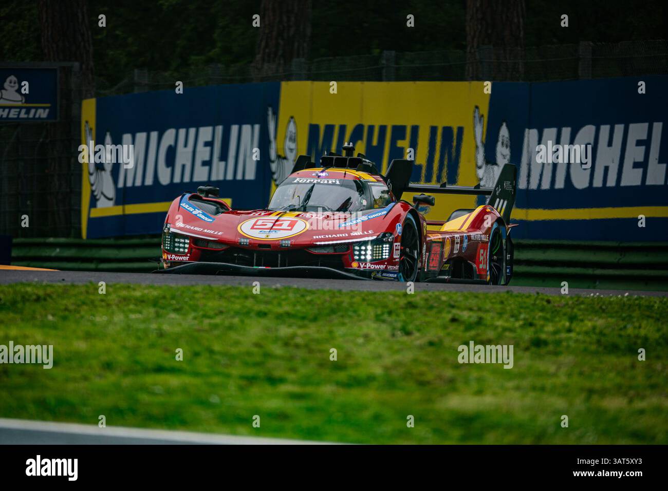 Imola, Italy. 18th Apr, 2025. Ferrari Hypercar team during 6h of Imola ...