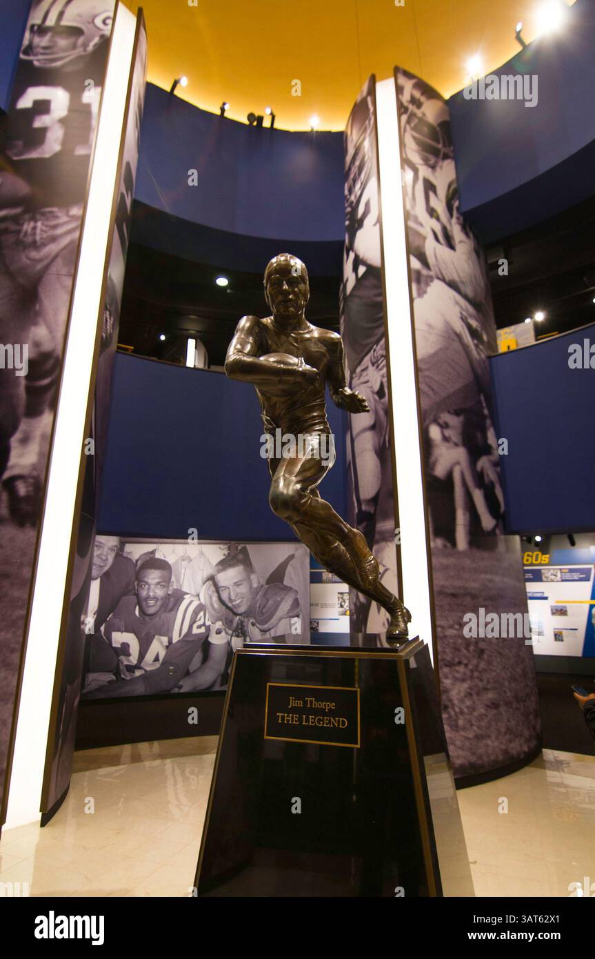 June 26, 2013: A statue of Jim Thorpe adorns the center of the Pro ...