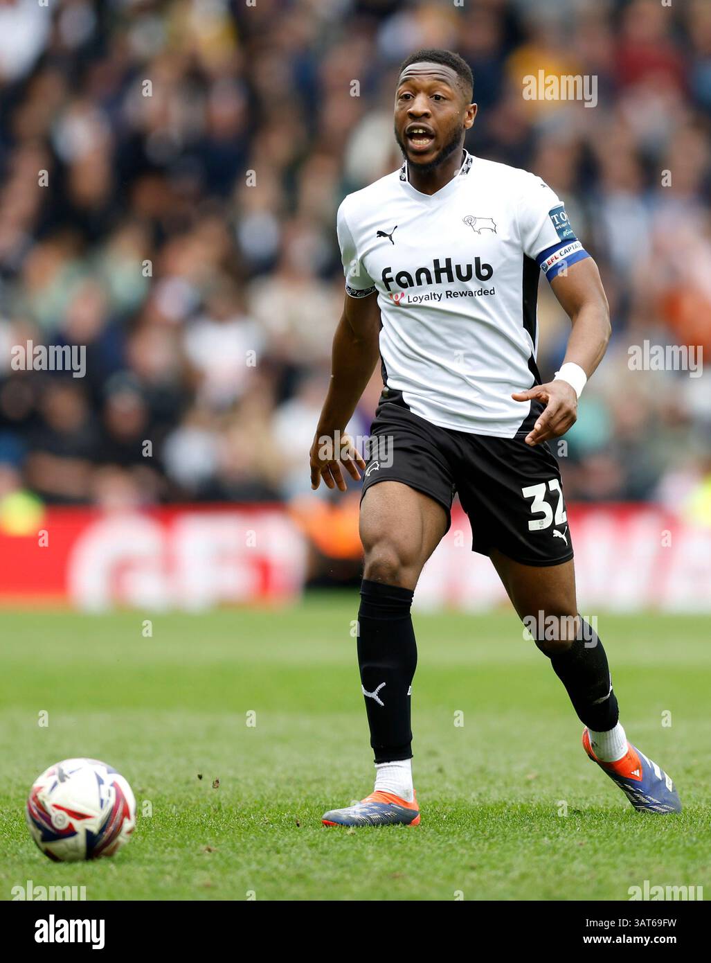 Derby County's Ebou Adams in action during the Sky Bet Championship ...