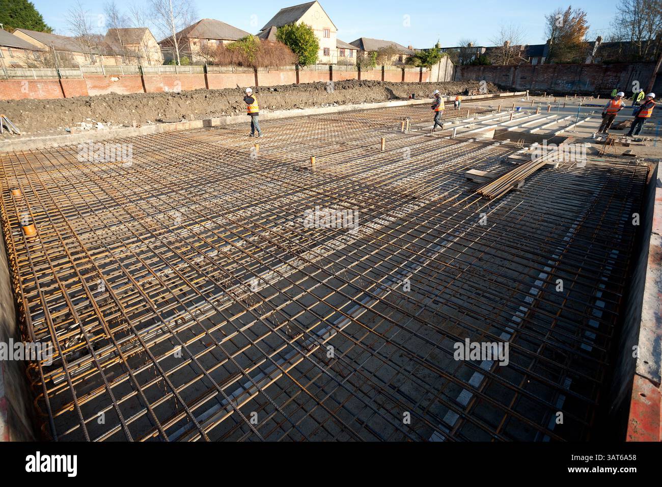 Ground work in building construction Stock Photo - Alamy