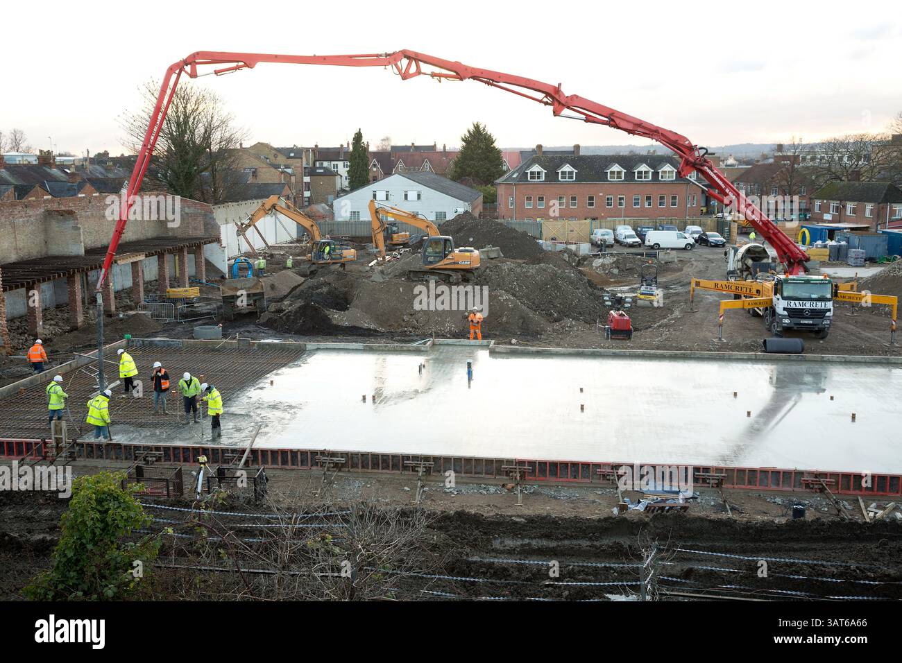 Ground work in building construction Stock Photo - Alamy