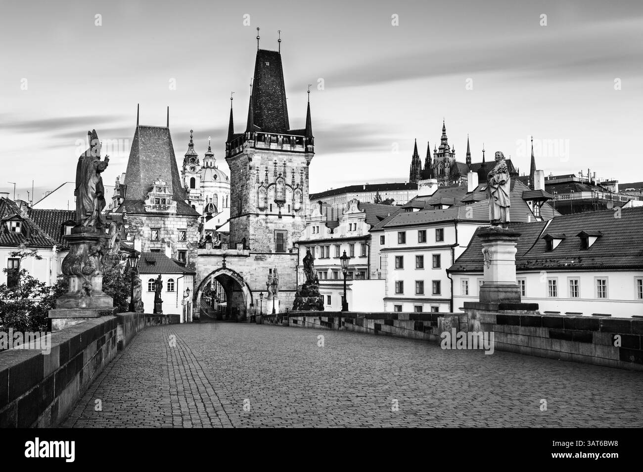 in front, prague, tower, bridge, history, center, stare, old, city ...