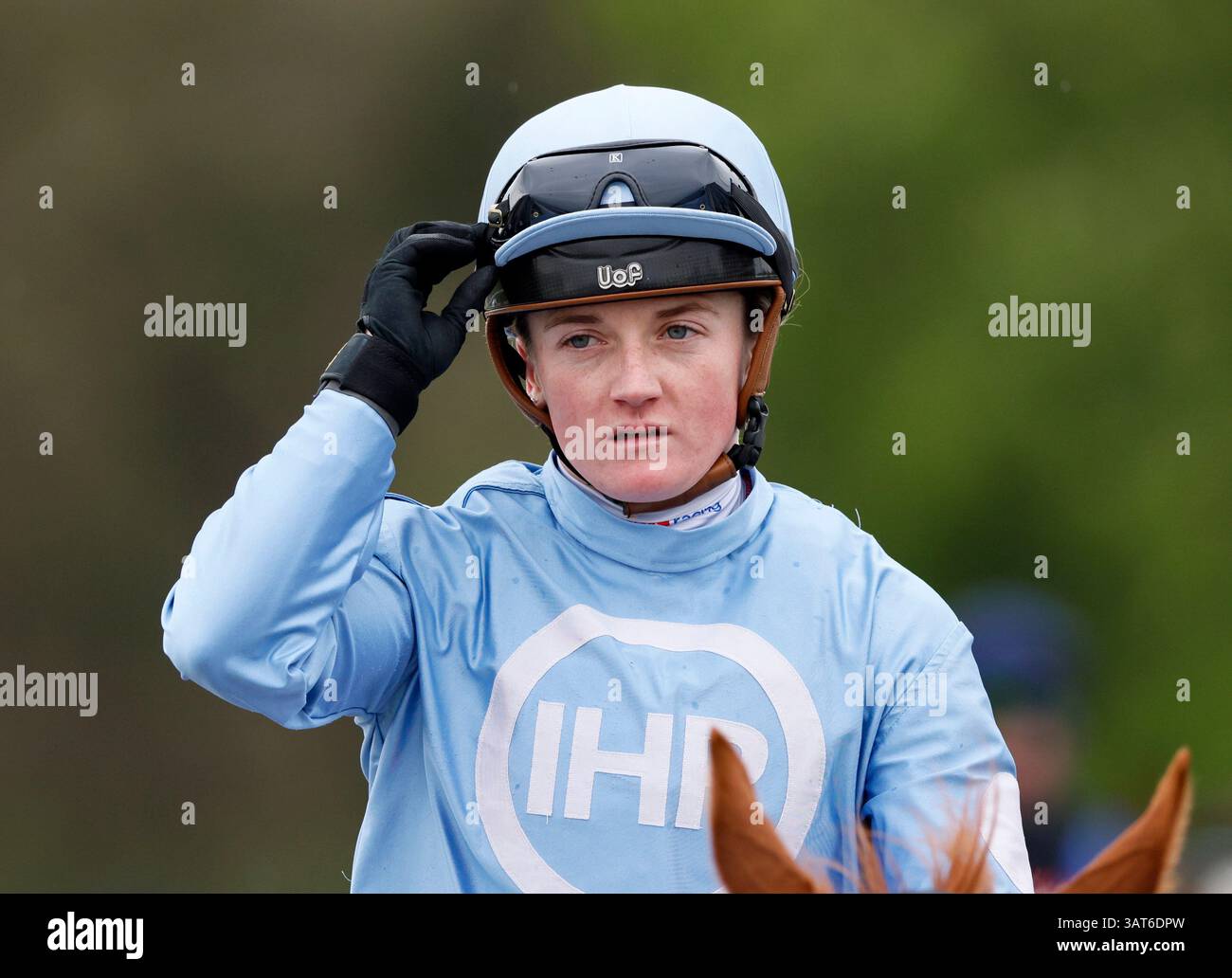 Jockey Hollie Doyle at Newcastle Racecourse, Newcastle upon Tyne ...