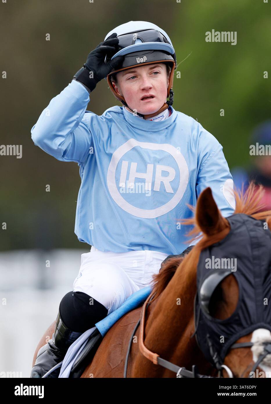 Jockey Hollie Doyle at Newcastle Racecourse, Newcastle upon Tyne ...