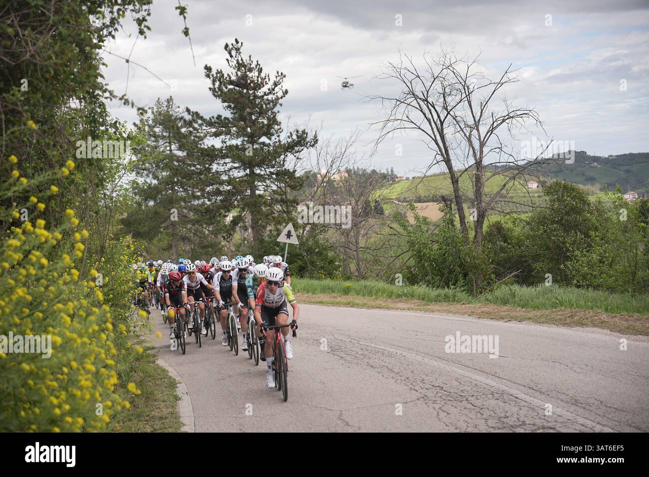 The pack rides during the Giro d’Abruzzo, final stage from Corropoli to ...