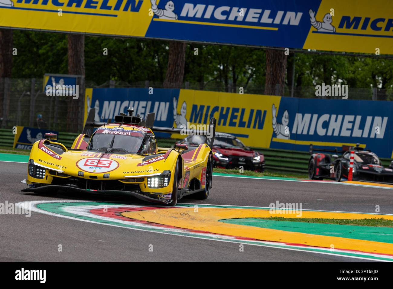 Imola, Italy. 18 April, 2025. AF CORSE #83 HYPERCAR (KUBICA, YE, HANSON ...