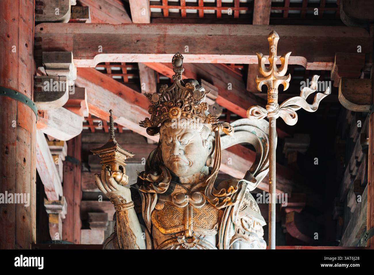 Guardian statue at Todai-ji Temple, Nara, Japan, protects from evil ...