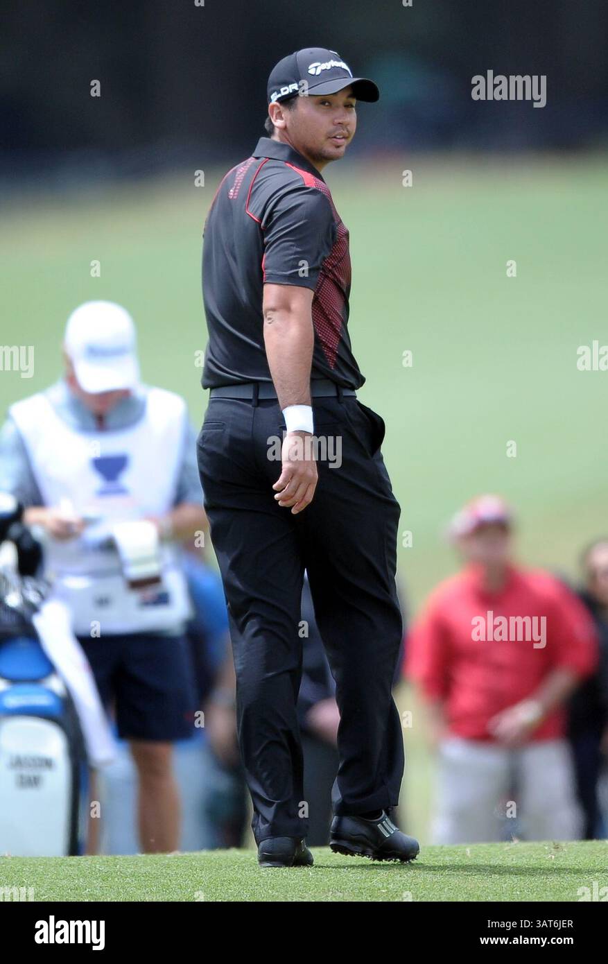 Nov. 24, 2013 - Melbourne, Victoria, Australia - Jason Day (AUS) looks ...