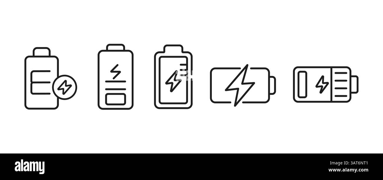 Battery icon set vector illustration for web and mobile app. Battery ...