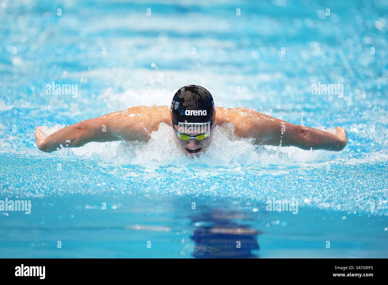 David Annis during the Men's 200m IM on day four of the Aquatics GB ...